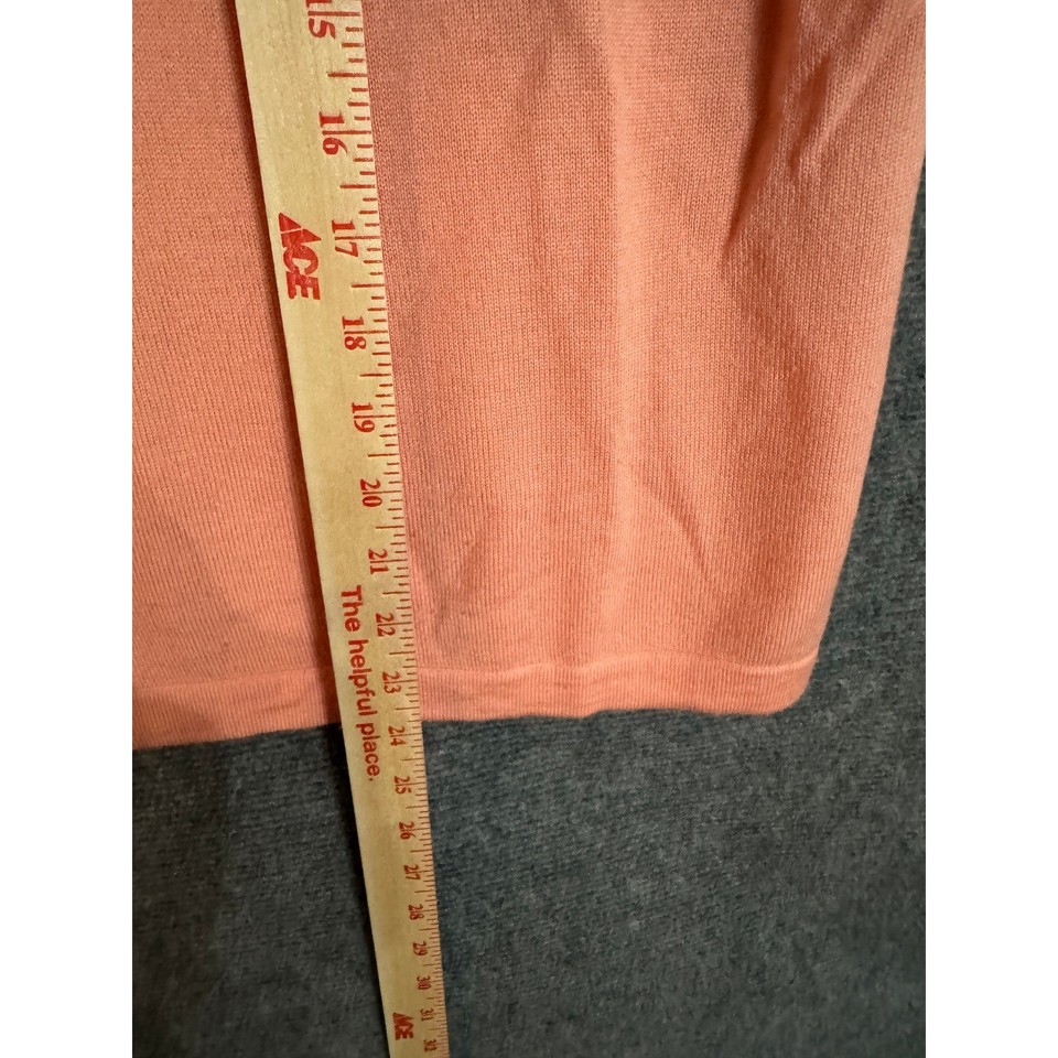 Sutton Studio Merino Wool Turtleneck Sweater Coral Orange Size L | eBay