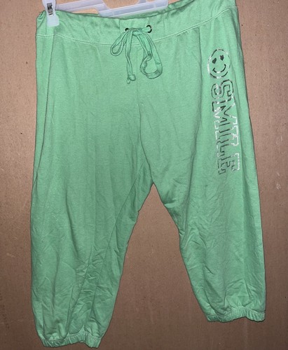 Joe by Joe Boxer Juniors Size LARGE Green “Smile” Smiley Face Jogger ...