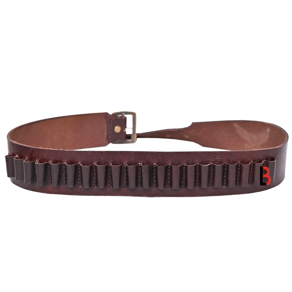 Cowhide Leather Adjustable Bandolier Cartridge Belt for.22, Vintage ...