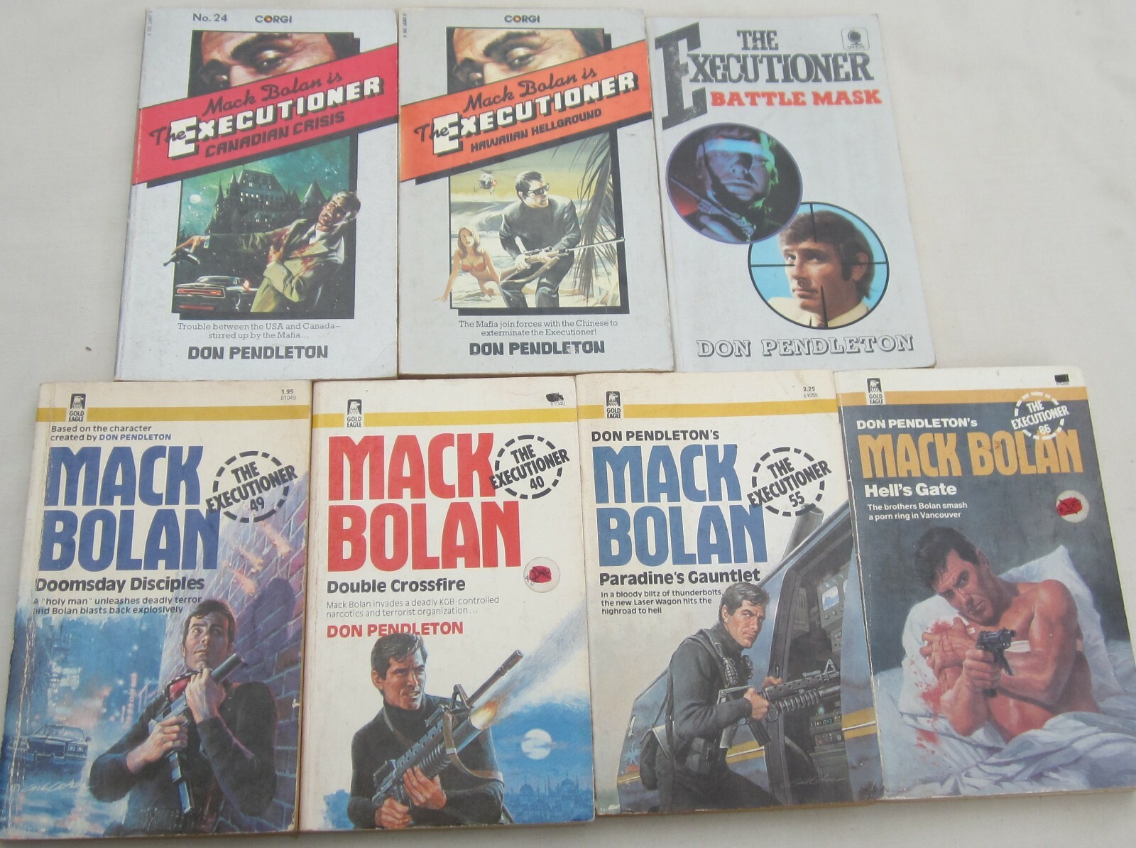DON PENDLETON - PULP - 7 x - MACK BOLAN -THE EXECUTIONER SERIES | eBay