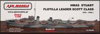 1/700 AJM Models Scale HMAS Stuart, Australian Scott class destroyer ...