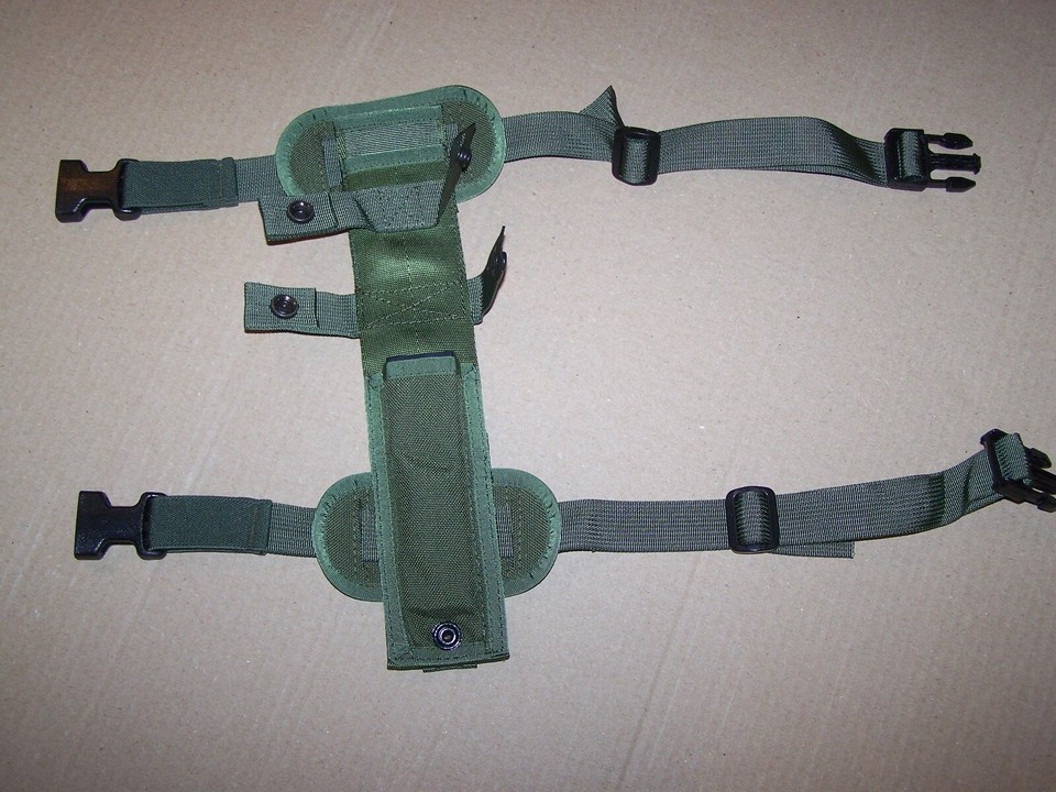 ASEK Ontario Sheath Fixed Blade + Leg Strap Egress Breacher Rescue ...