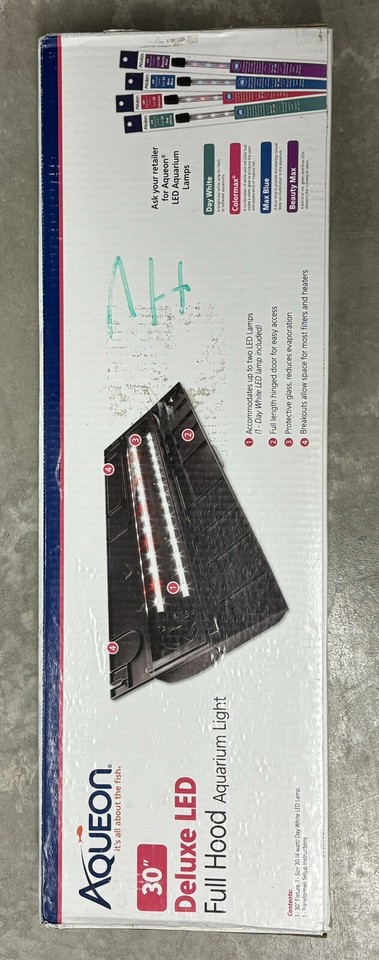 Aqueon Deluxe LED Full Hood 30” Aquarium Lighting for Freshwater or ...