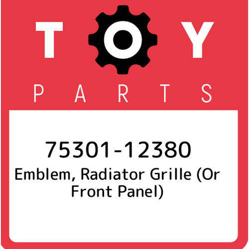 75301-12380 Toyota Emblem, radiator grille (or front panel) 7530112380 ...