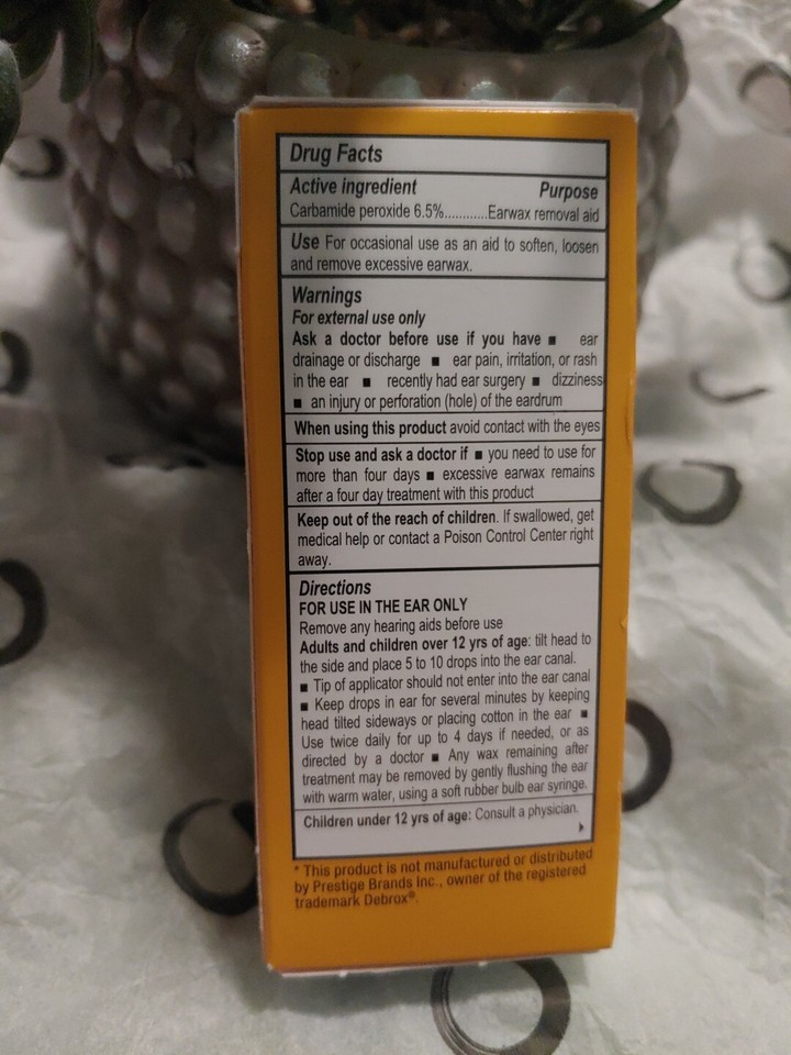 👂 EAR WAX REMOVAL AID CVS, 0.5 OZ NEW SEALED BOX, SAFE, GENTLE DROPS ...