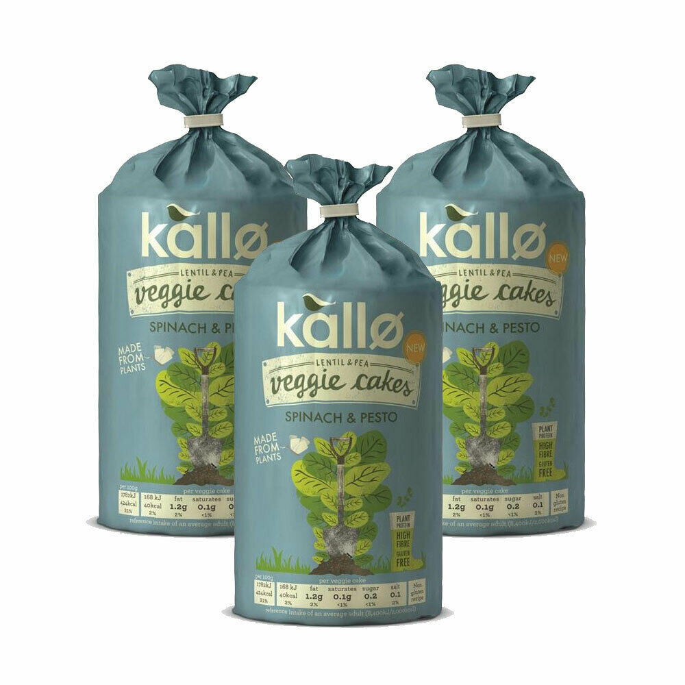 Kallo Spinach & Pesto Veggie Cakes 122g (Pack of 3) | eBay
