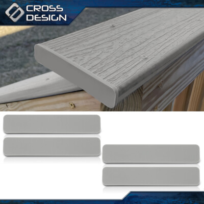 Light Gray Composite Decking boards End Cap Set (4 pcs in One Package ...