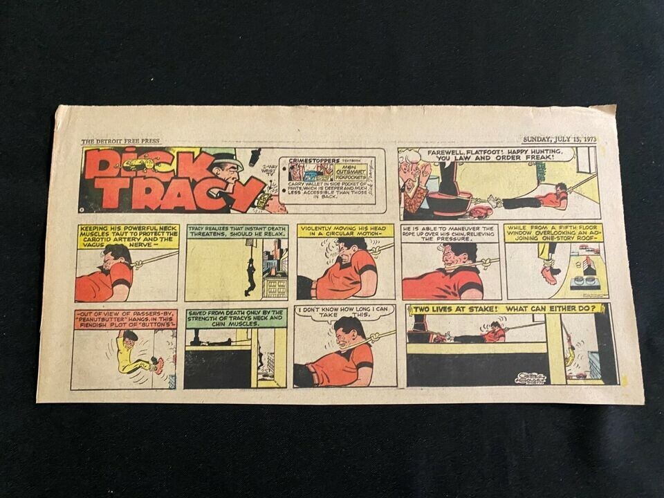 #12 DICK TRACY By Chester Gould Lot of 51 Sunday Third Page Comic Strips 1973 | eBay