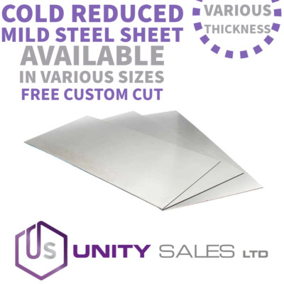 COLD REDUCED MILD STEEL SHEET - VARIOUS SIZES & THICKNESS - FREE CUSTOM ...