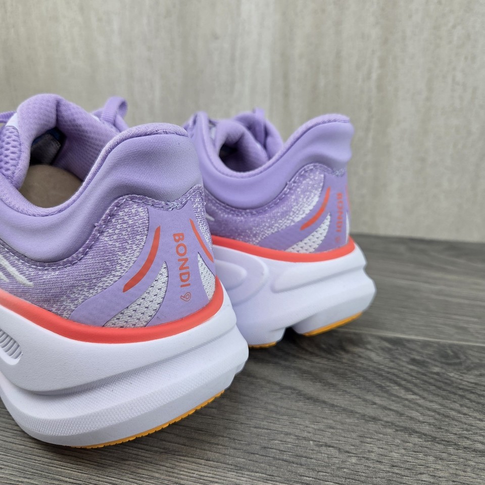 Hoka Bondi 9 7.5 Womens Purple Orange Aster Flower Starlight Running ...