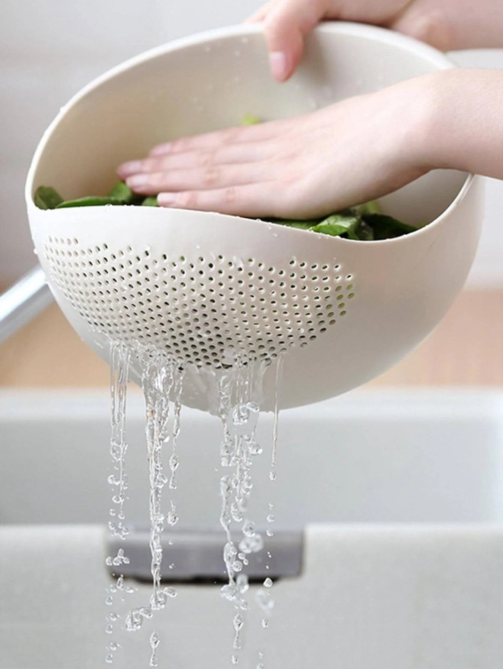 1/3pcs- Colander Rice Bowl Drain Basket Fruit Bowl Washing Drain Basket ...
