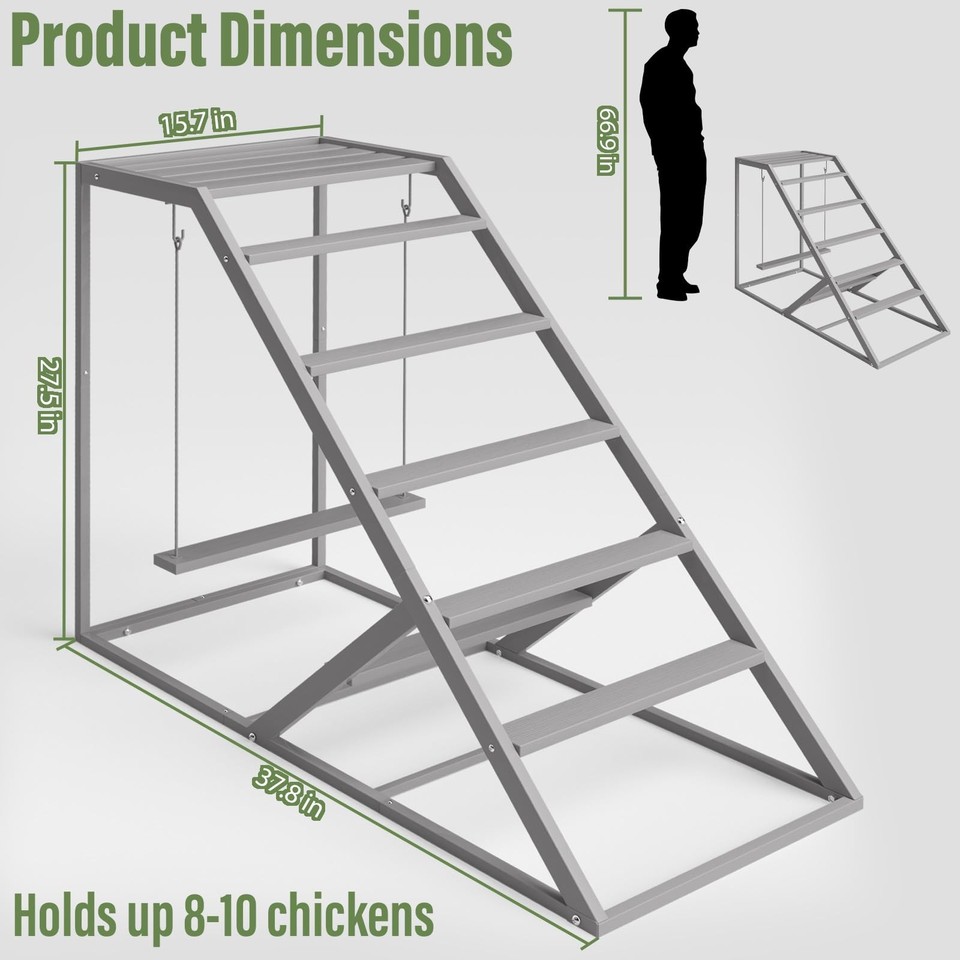 Chicken Perch for Coop with Chicken Swing and Chicken Ladder Chicken ...