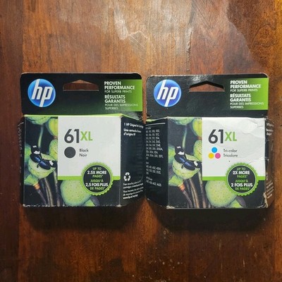 New - Genuine HP 61XL Black & 61XL Color Ink Cartridge 2PK Combo ...