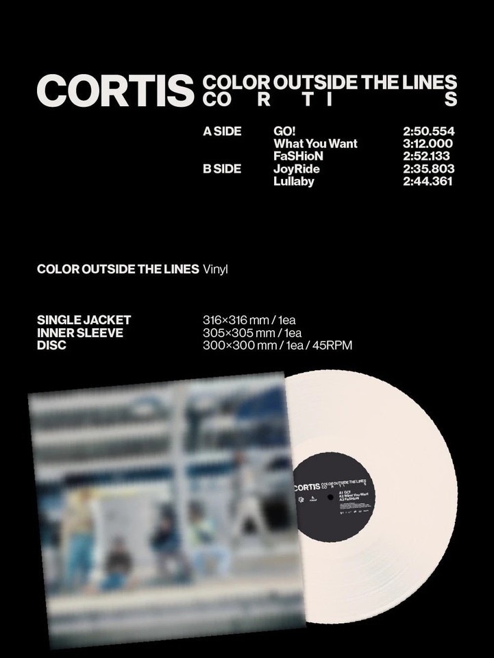 CORTIS [COLOR OUTSIDE THE LINES] 1st EP Album VINYL Ver/LP+2 insert+6 ...