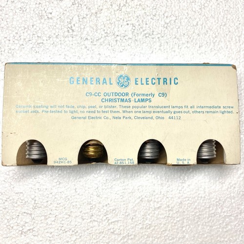 4 Vintage C9-CC Christmas Light Bulbs in Original Box Tested And ...