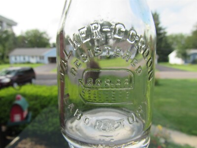 TREHP Milk Bottle Walker Gordon Laboratory Dairy Boston MA embossed ...