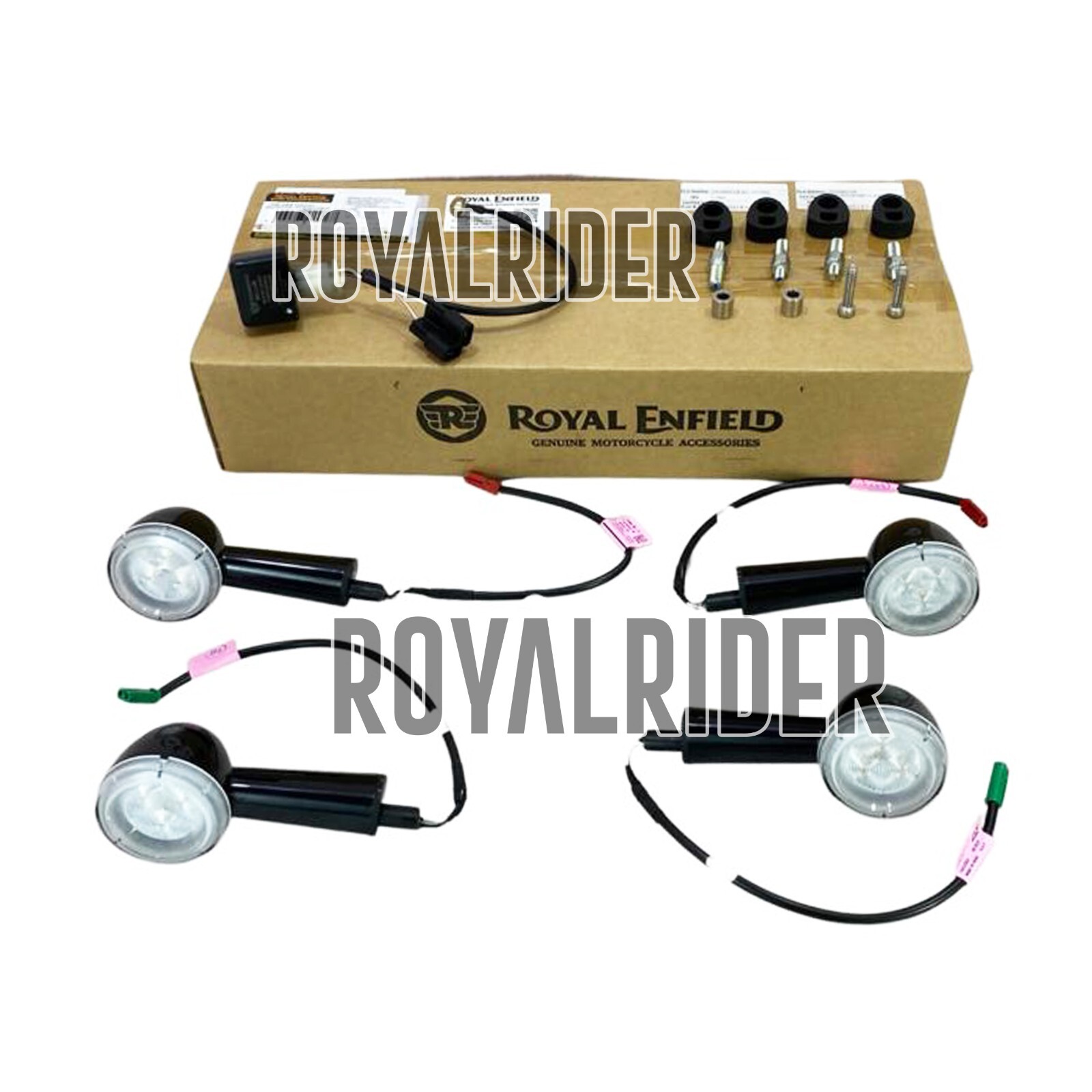 Fits Royal Enfield "BLACK LED INDICATORS" For SUPER METEOR 650 | eBay UK