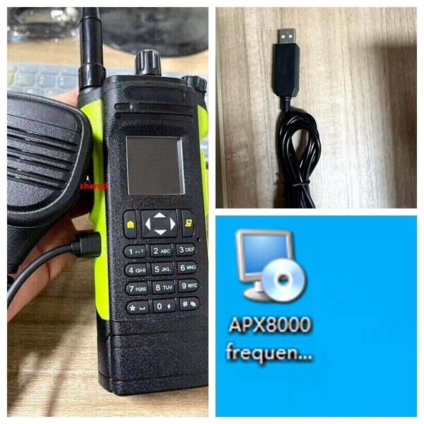 NEW LOT APX-8000 Dual Band Radio VHF UHF Walkie Talkie +Programming ...