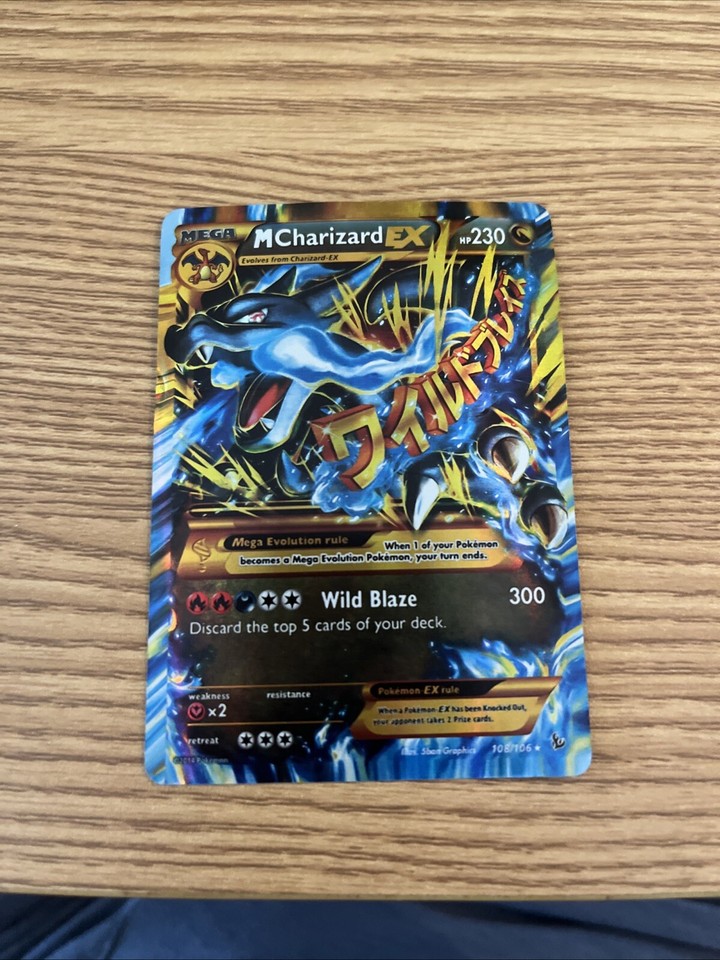 Mega Blue Charizard Rare pokemon card | eBay Australia