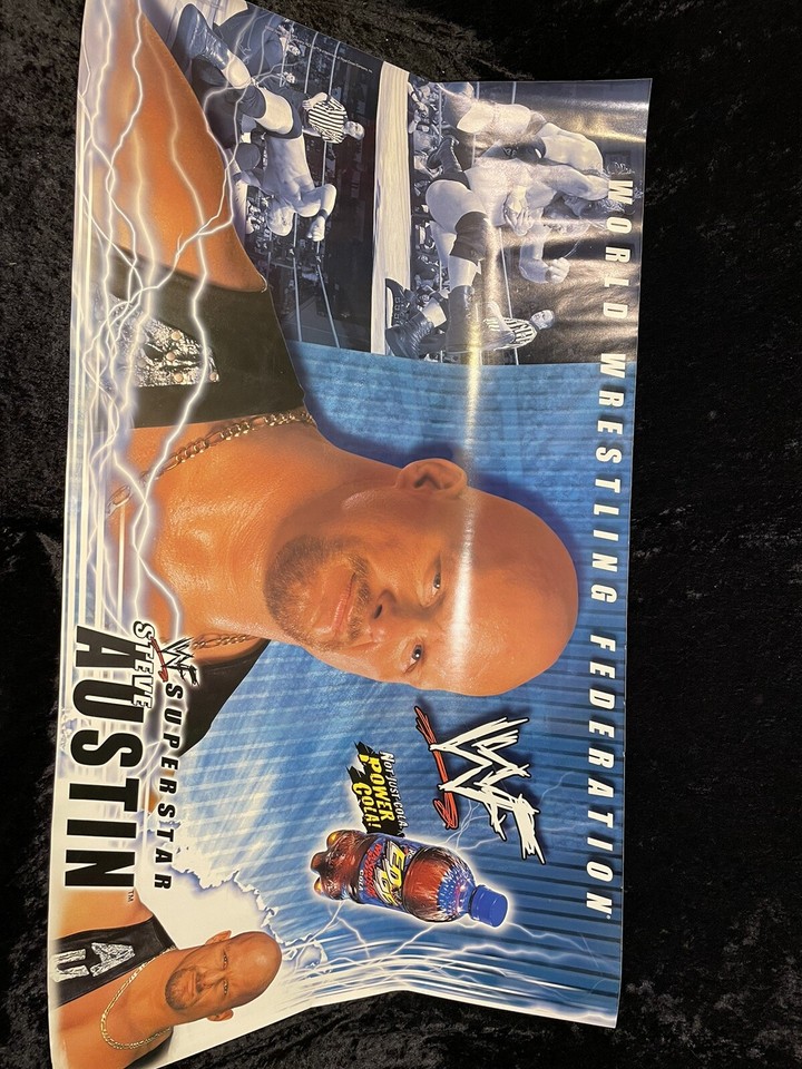 Vintage Poster 2000 WWE WWF Stone Cold Steve Austin RC Cola 22x37 ...
