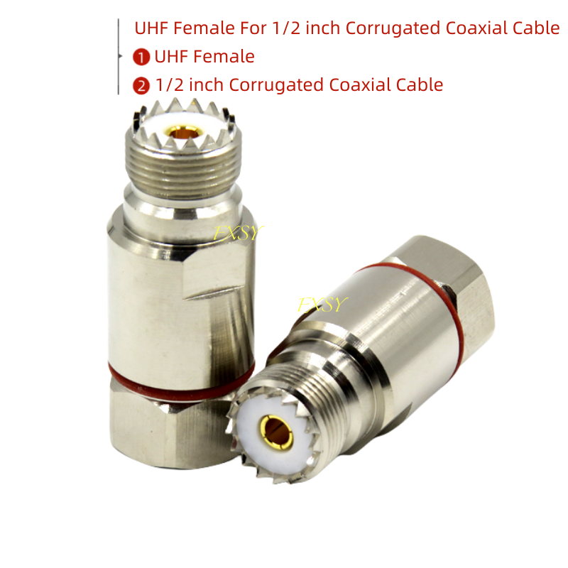 SO239 UHF Female Connector For 1/2 inch Corrugated Coaxial Cable ANDREW ...