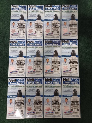 Lot of (12) NeilMed Sinus Rinse Pro. Sample Kit: 1 Bottle + 1 Premixed ...
