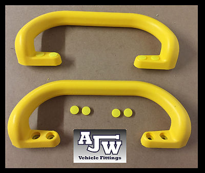 2 x Large Heavy Duty Yellow Grab Pull Handle Trailers Horsebox Taxi Bus ...