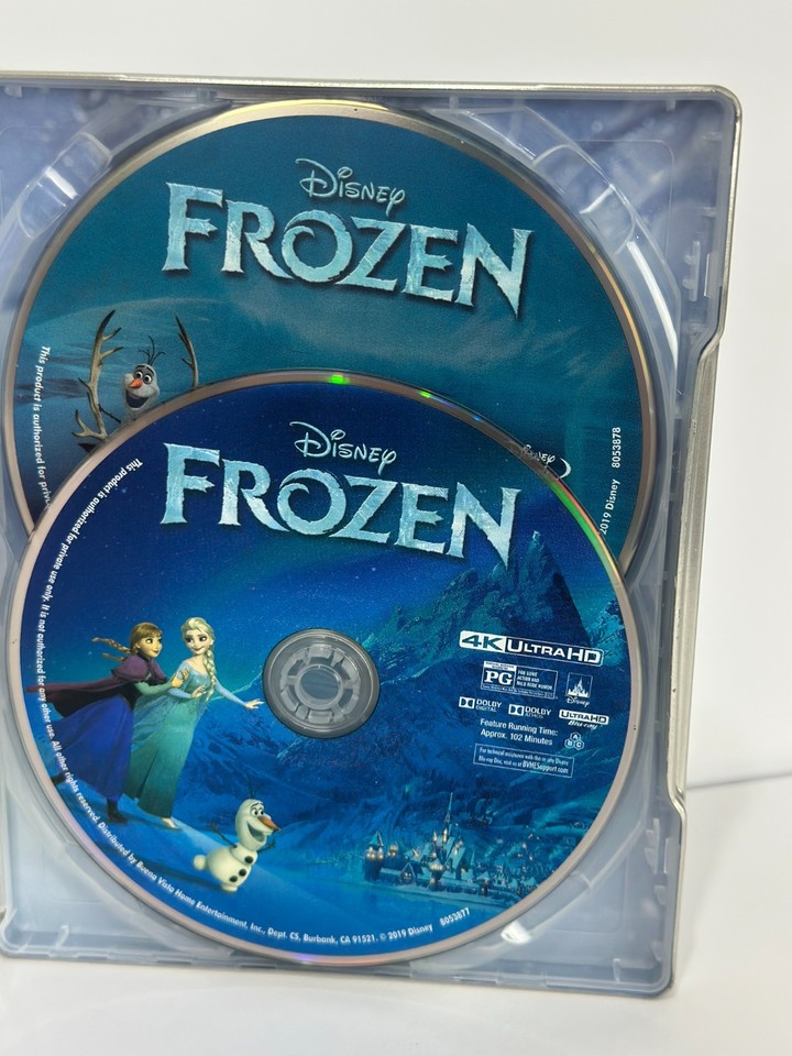 Disney 100 Frozen 4K Blu Ray DVD Steelbook Digital Code Best Buy ...
