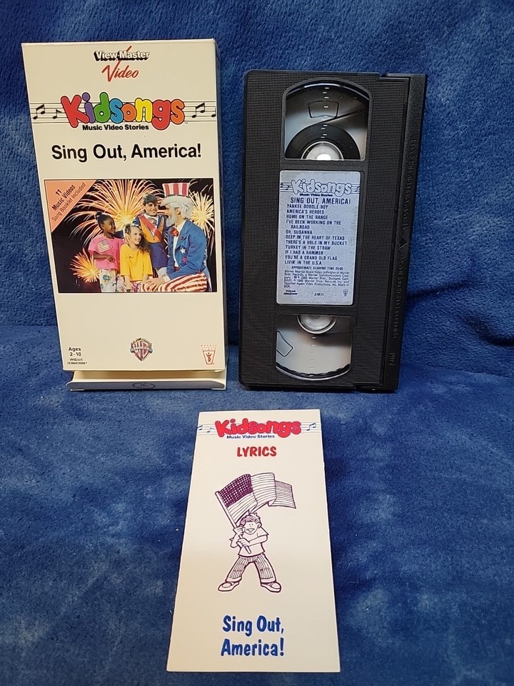 Kidsongs - Sing Out America! VHS 1986 Rare Warner Bros PBS 35891081098 ...