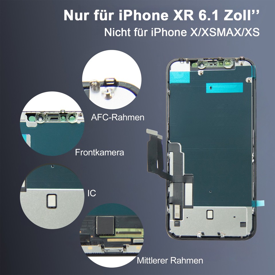 Full HD Display Für iPhone XR Ersatz LCD OLED Bildschirm TouchScreen ...