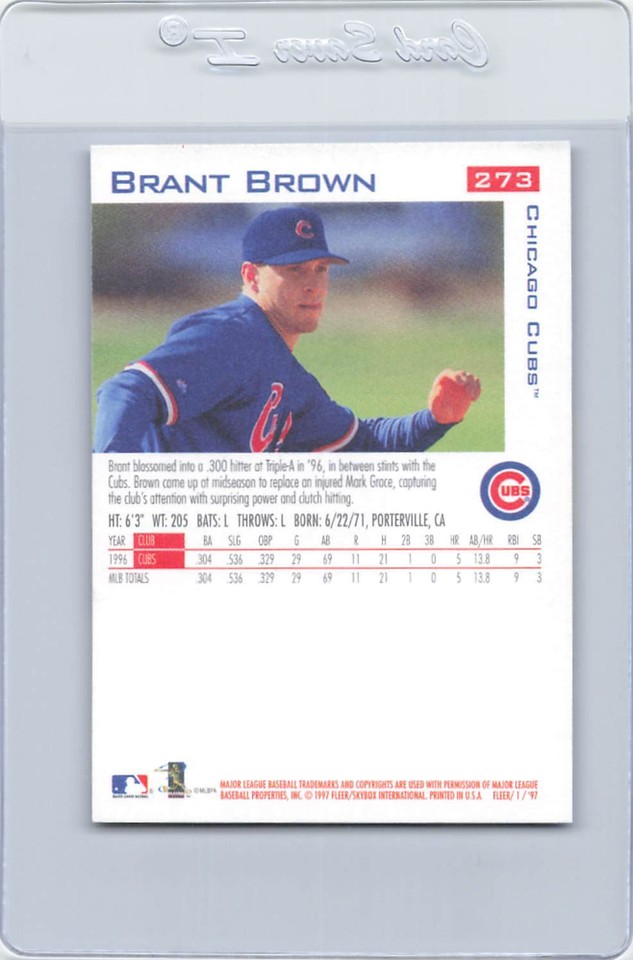 1997 Fleer #273 Brant Brown Cubs Signed Auto *K1476 | eBay