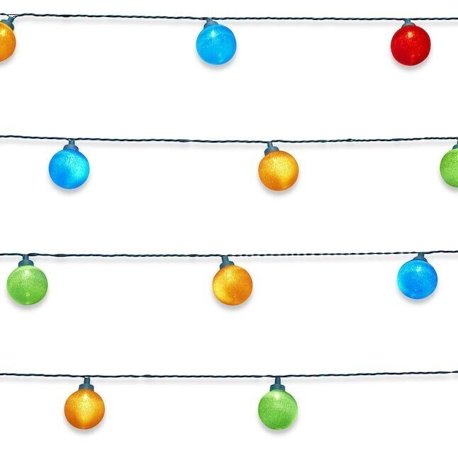 GE Color Choice 20-Count Multi-function White/Multicolor LED G50 Ice ...