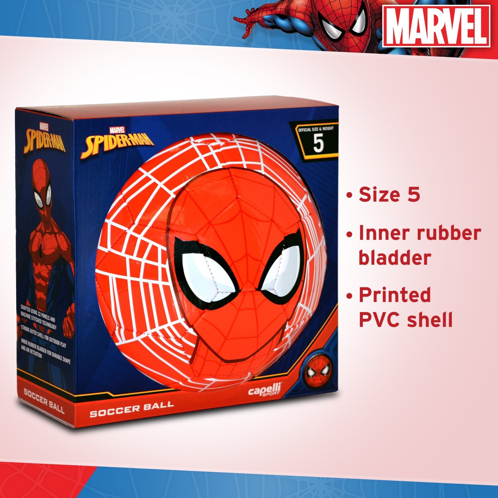 New Capelli Marvel Avengers Spider-Man Official Soccer Ball Football ...