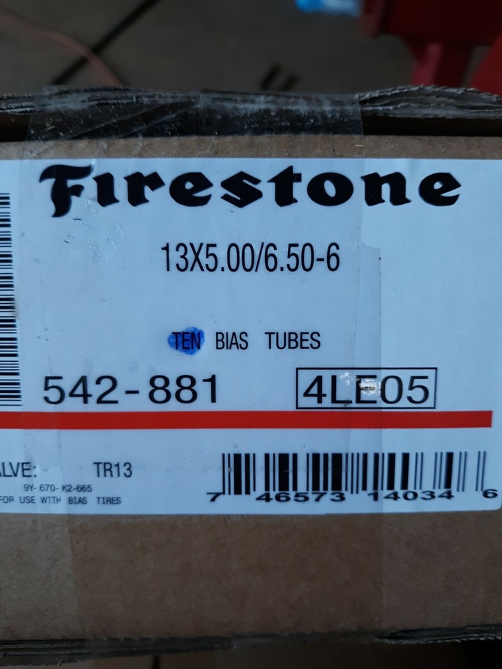 Two 13x5.00-6 FIRESTONE inner Tubes lawn mower, garden cart, garden ...