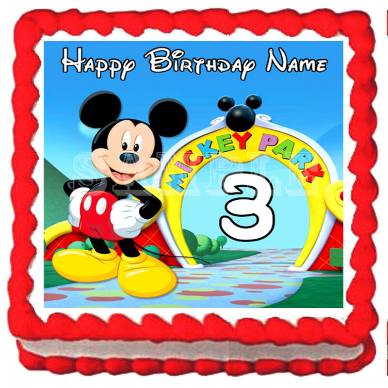 MICKEY MOUSE Edible Cake topper Party image | eBay