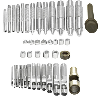 2mm to 40mm Eyelet Punch Die Tool Set for Leather Craft Clothing ...