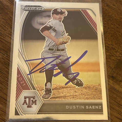 DUSTIN SAENZ AUTOGRAPHED 2021 PANINI PRIZM DRAFT RC #112 TEXAS A&M | eBay