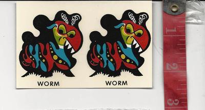 Vintage IMPKO water decal WORM motorcycle Rat Rod | eBay