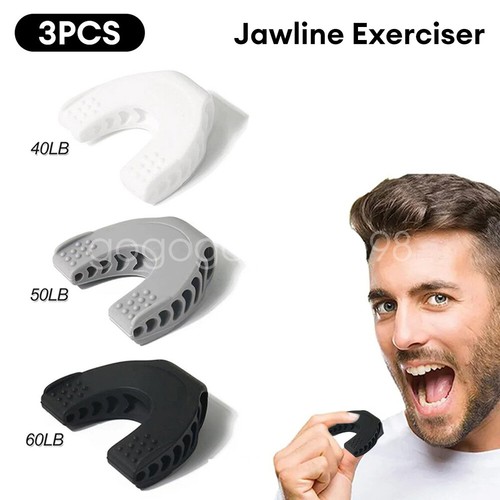 3PCS Jawline Exerciser Jaw Trainer Resistance Levels With Box for Men ...