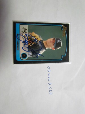 2003 Bowman Gold Signatures Scott Beerer signed Baseball Card | eBay