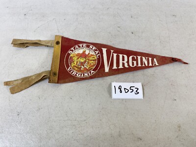 rare state seal Virginia Pennant Flag Souvenir Vintage 18D53 | eBay
