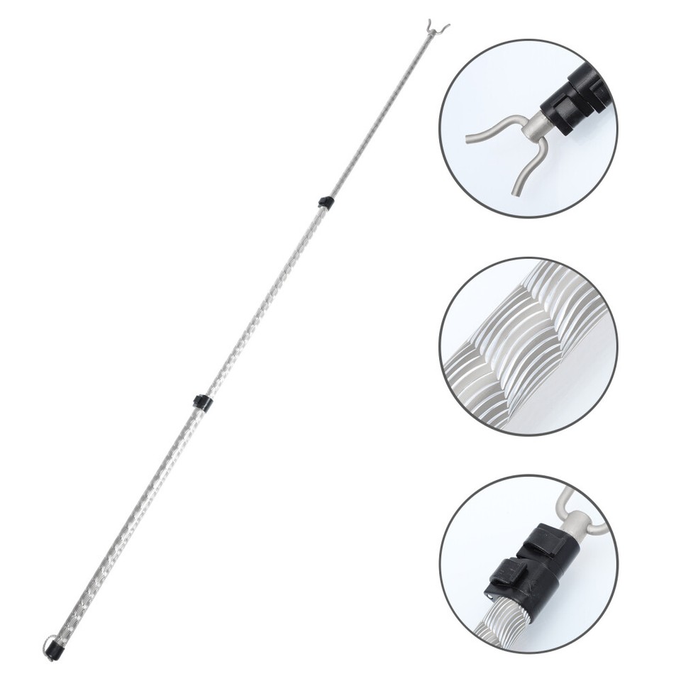 Garment Pole Hook Retractable Clothesline Prop Hanger Retriever Blinds ...