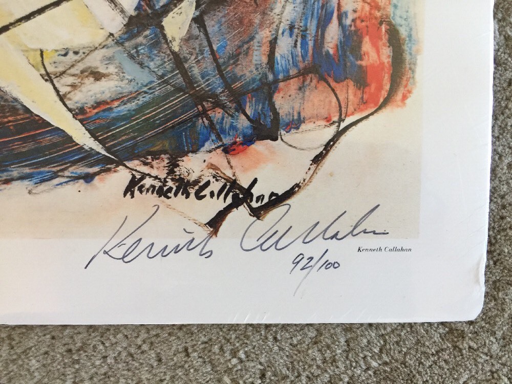 Kenneth Callahan Rare Signed poster 92/100 PONCHO Auction 1982 | eBay
