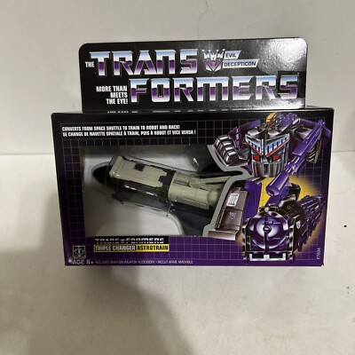 Transformers G1 Triple Changer Astrotrain 1985 Exclusive Reissue Evil ...