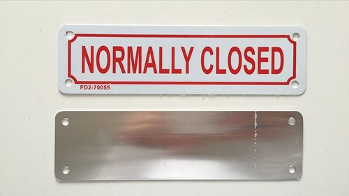 NORMALLY CLOSED SIGN ( ALUMINIUM 2X7 )-REF24-1027 | eBay