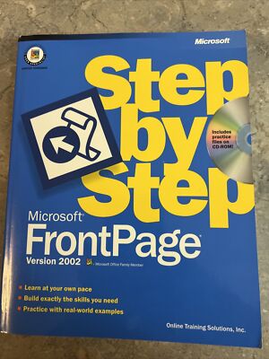 Microsoft FrontPage Version 2002 Step by Step With Cd Rom | eBay
