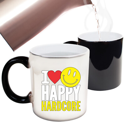 I Love Happy Hardcore Funny Mugs Novelty Colour Changing Mug GIFT BOXED ...