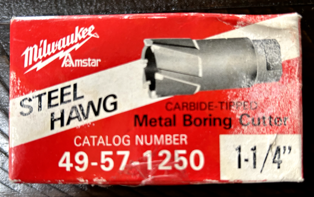 Milwaukee 49-57-1250 Steel Hawg Carbide Tipped Metal Boring Cutter 1 1/ ...