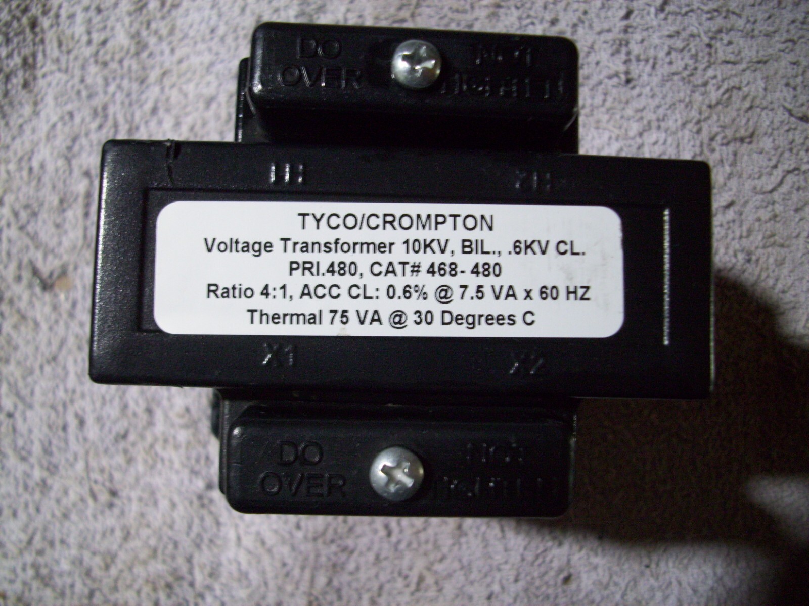 Crompton 468-480 _ Voltage Transformer , Turns Ratio - 4:1, Voltage ...