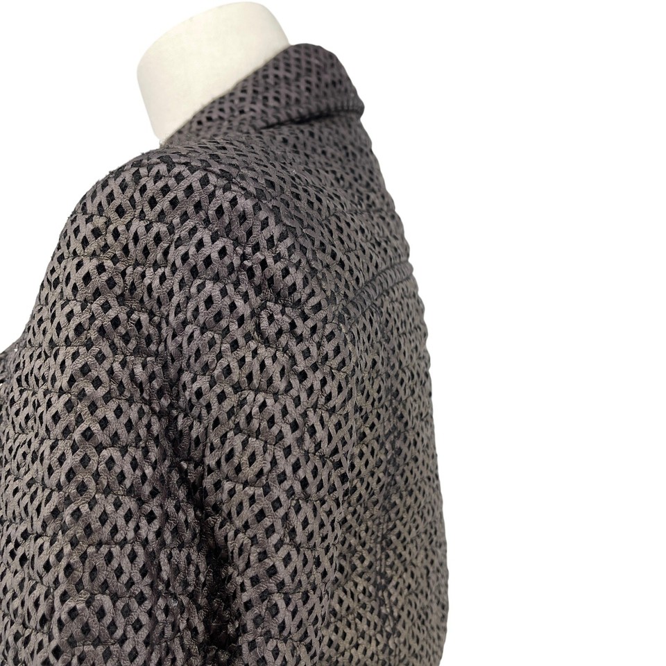 IRO Camy Moto Jacket Perforated Metallic Brown & Black Size EU 38 Quiet ...